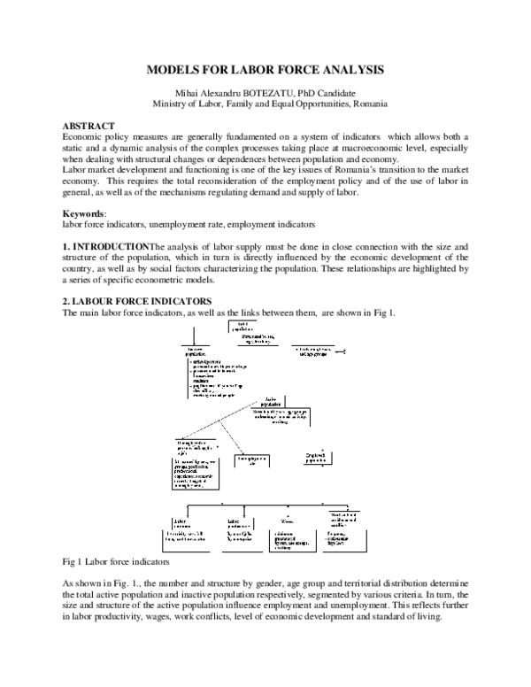 (PDF) Models for Labor Force Analysis