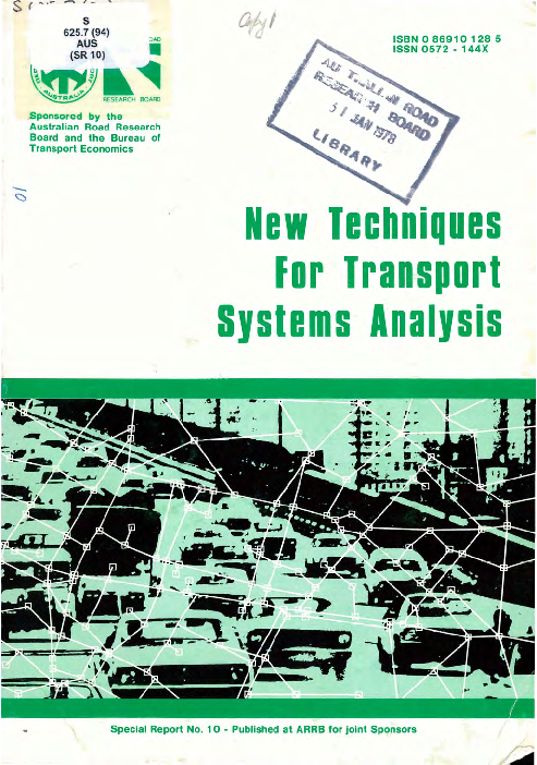 (PDF) New Techniques for Transport Systems Analysis
