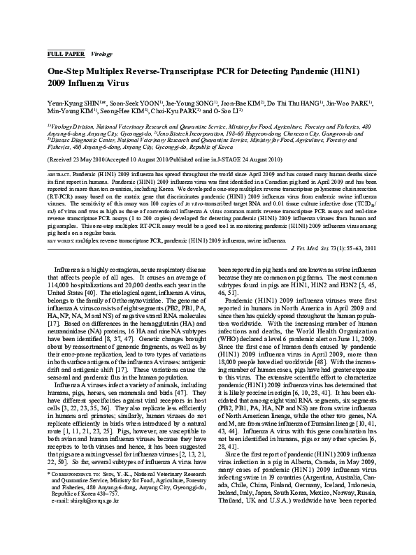 (PDF) One-Step Multiplex Reverse-Transcriptase PCR for Detecting ...