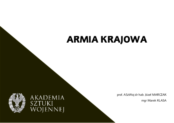 (PDF) Armia Krajowa