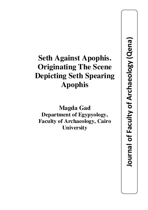 (PDF) Seth Against Apophis Originating The Scene Depicting Seth ...