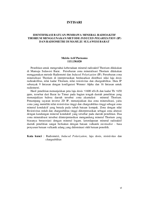 (PDF) Identifikasi Batuan Pembawa Mineral Radioaktifthorium Menggunakan ...