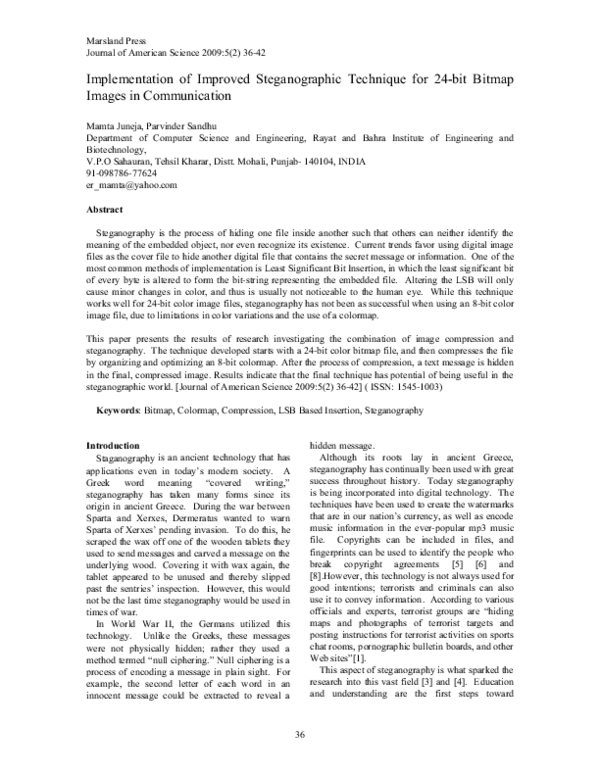 (PDF) Implementation of Improved Steganographic Technique for 24-bit Bitmap Images in ...