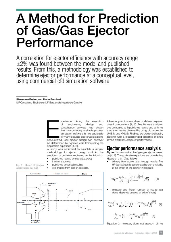 (PDF) A Method for Prediction of Gas/Gas Ejector Performance