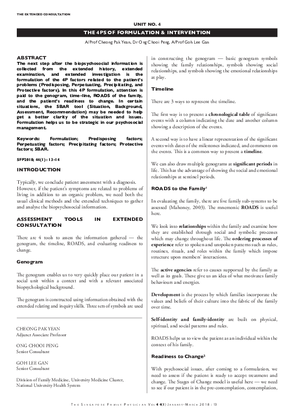 (PDF) The 4Ps of Formulation & Intervention