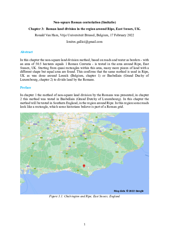 (PDF) Non square Roman centuriation (limitatio) Chapter 3: Roman land ...