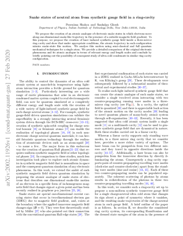 (PDF) Snake states of neutral atom from synthetic gauge field in a ring ...