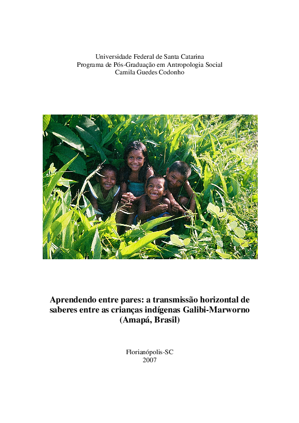 (PDF) Aprendendo entre pares: a transmissão horizontal de saberes entre ...