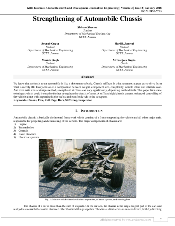 (PDF) Strengthening of Automobile Chassis