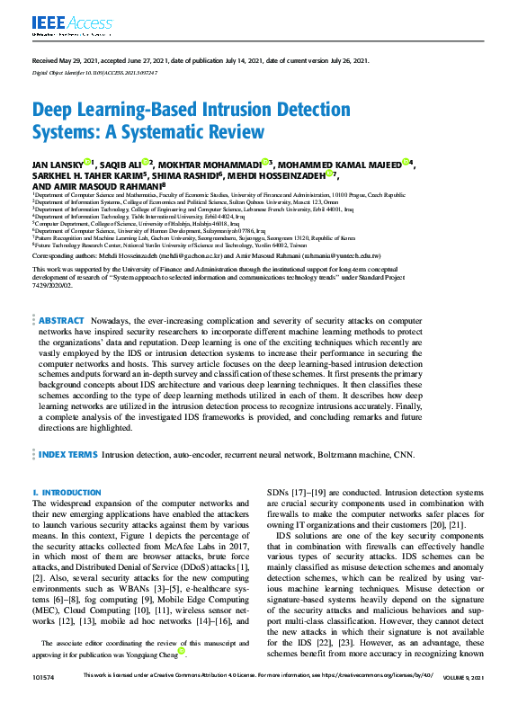 (PDF) Deep Learning-Based Intrusion Detection Systems: A Systematic Review
