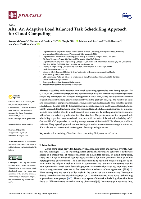 (PDF) Alts: An Adaptive Load Balanced Task Scheduling Approach for ...