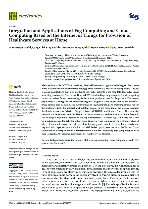Pdf Integration And Applications Of Fog Computing And Cloud Computing