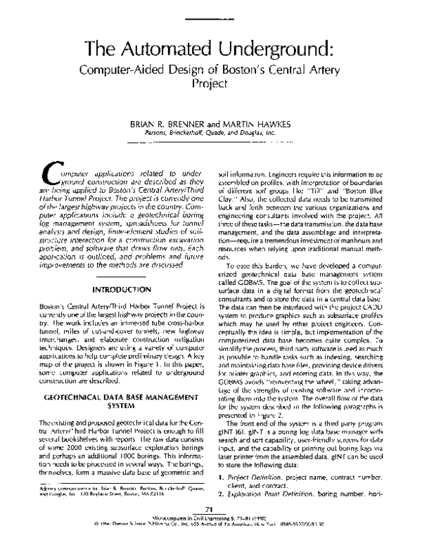 (PDF) The Automated Underground: Computer-Aided Design of Boston's ...