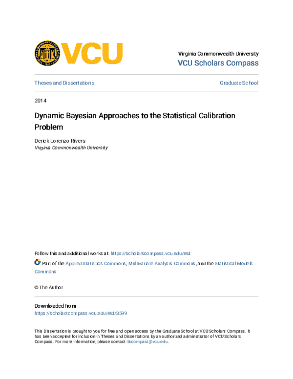 (PDF) Dynamic Bayesian Approaches to the Statistical Calibration Problem