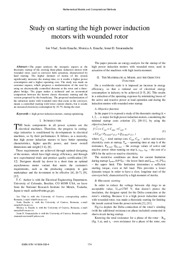 (PDF) Study on starting the high power induction motors with wounded rotor