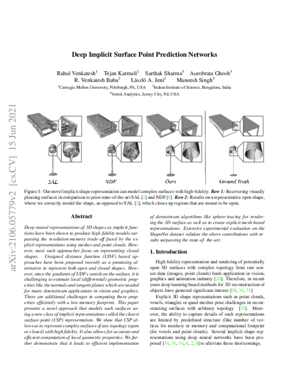 (PDF) Deep Implicit Surface Point Prediction Networks