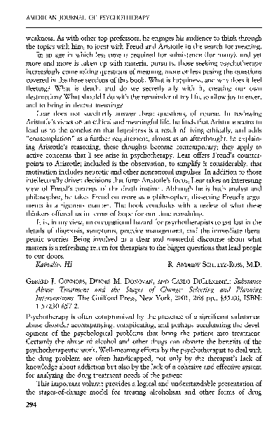 (PDF) Substance abuse treatment and the stages of change: Selecting and