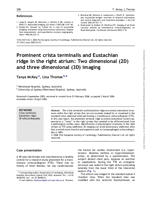 (PDF) Prominent crista terminalis and Eustachian ridge in the right ...