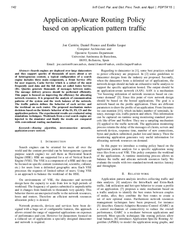 (PDF) Application-Aware Routing Policy based on application pattern traffic