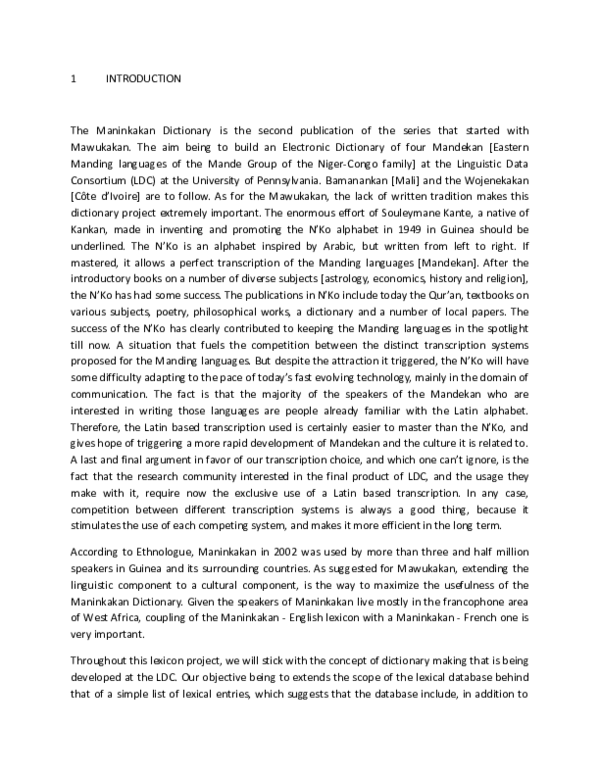 (PDF) The Maninkakan Dictionary is the second publication of the series ...