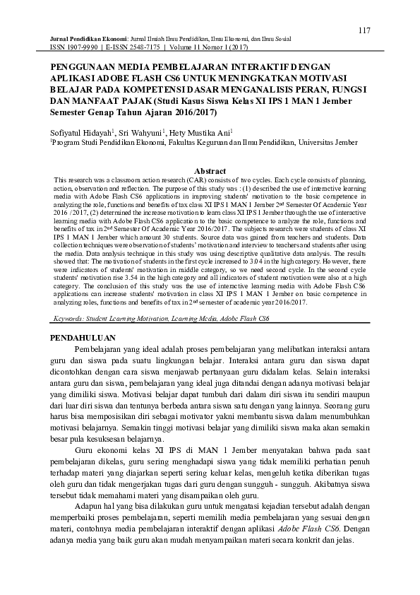 (PDF) PENGGUNAAN MEDIA PEMBELAJARAN INTERAKTIF DENGAN APLIKASI ADOBE FLASH CS6 UNTUK ...