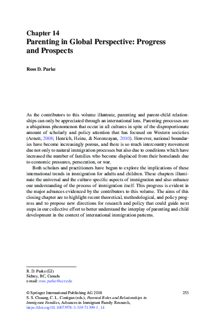 (PDF) Parenting in Global Perspective: Progress and Prospects
