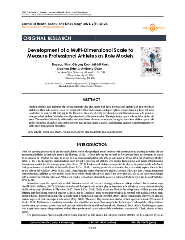 (PDF) Development of a Multi-Dimensional Scale to Measure Professional ...