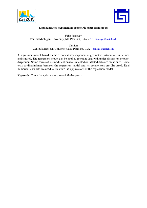 (PDF) Exponentiated-exponential geometric regression model
