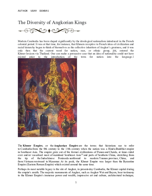 (DOC) The Diversity of Angkorian Kings
