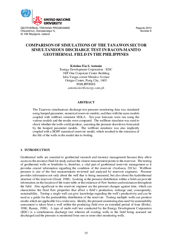 (PDF) Comparison of Simulations of the Tanawon Sector Simultaneous ...