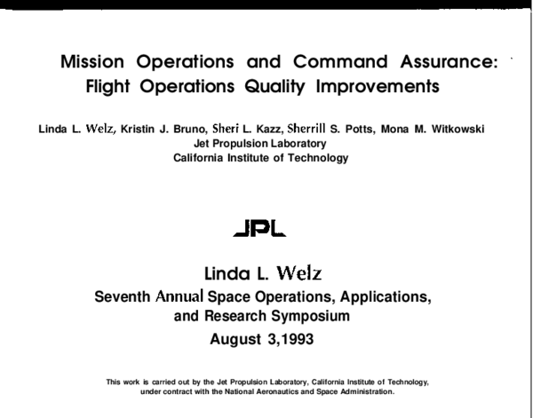 (PDF) Enhancing Flight Operations Quality through Command Assurance