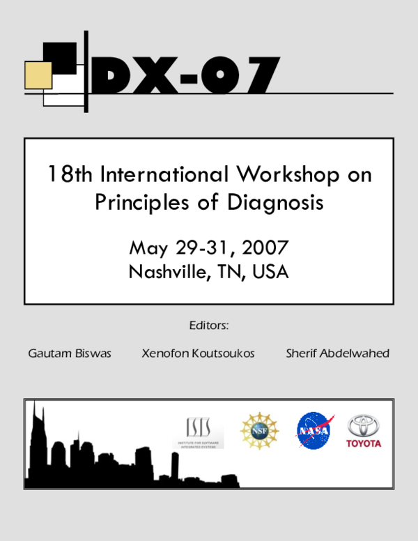 Pdf A Discrete Event Approach To Diagnosis Of Continuous Systems