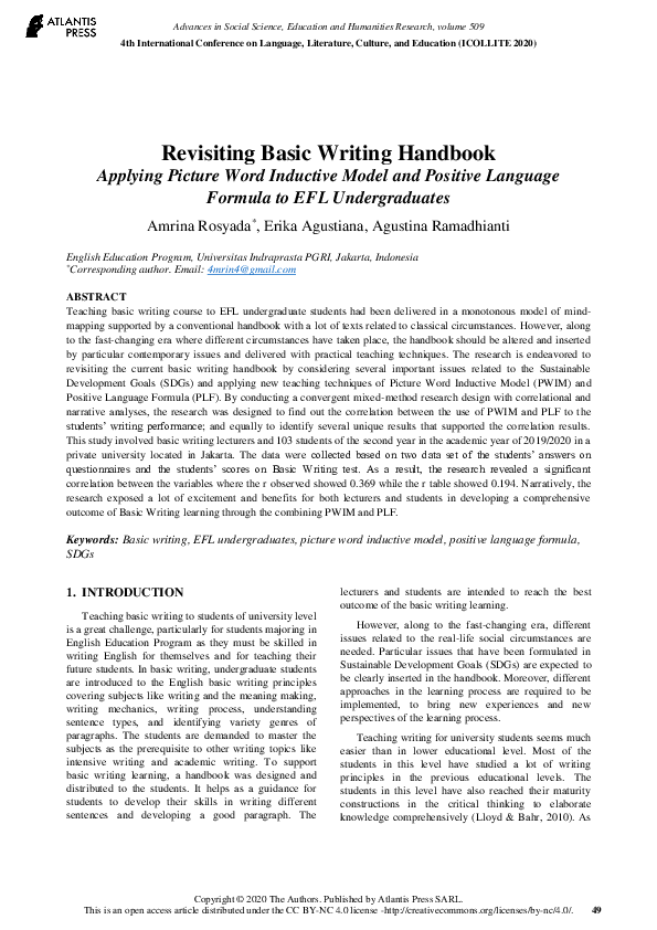 (PDF) Revisiting Basic Writing Handbook