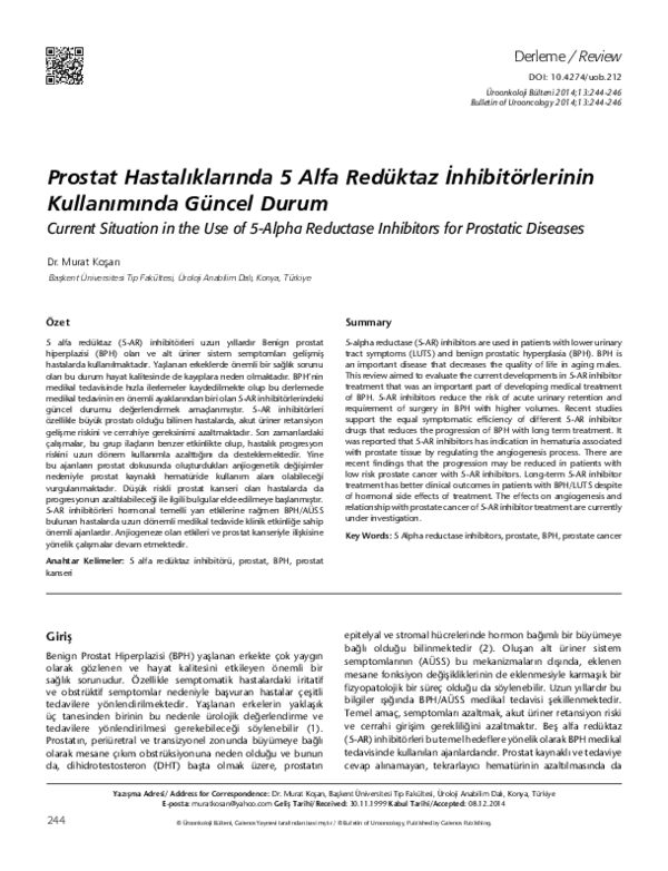(PDF) Current Situation in the Use of 5-Alpha Reductase Inhibitors for ...