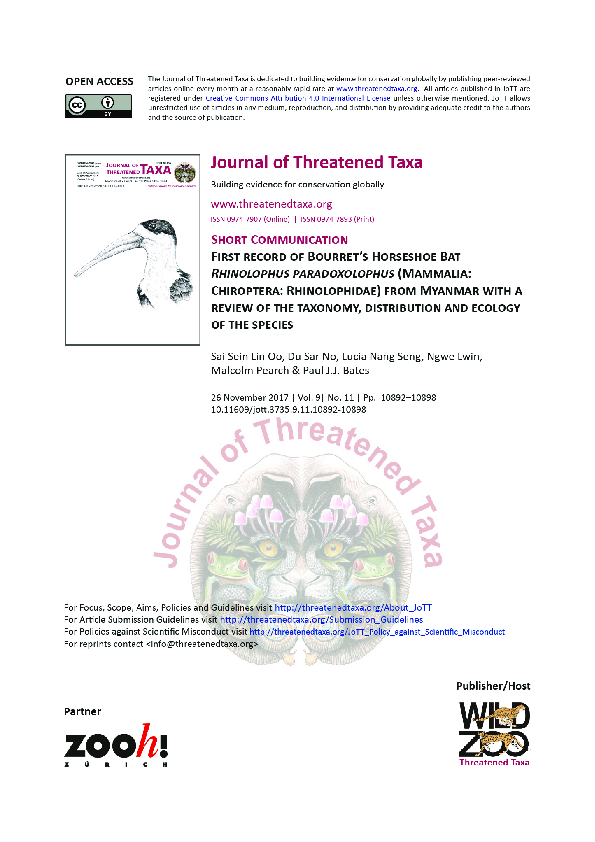 (PDF) First record of Bourret’s Horseshoe Bat Rhinolophus ...
