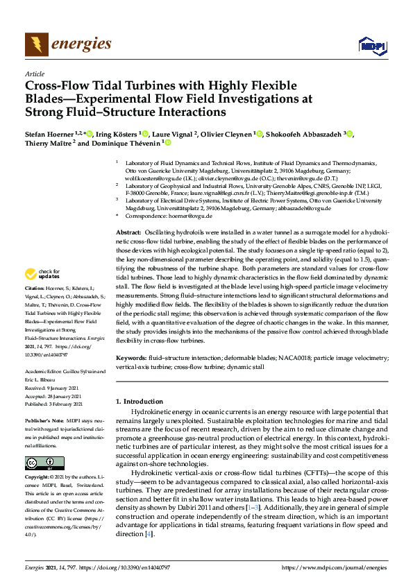 (PDF) Flow Field Measurement of Laboratory-Scaled Cross-Flow Hydrokinetic Turbines: Part I—The ...