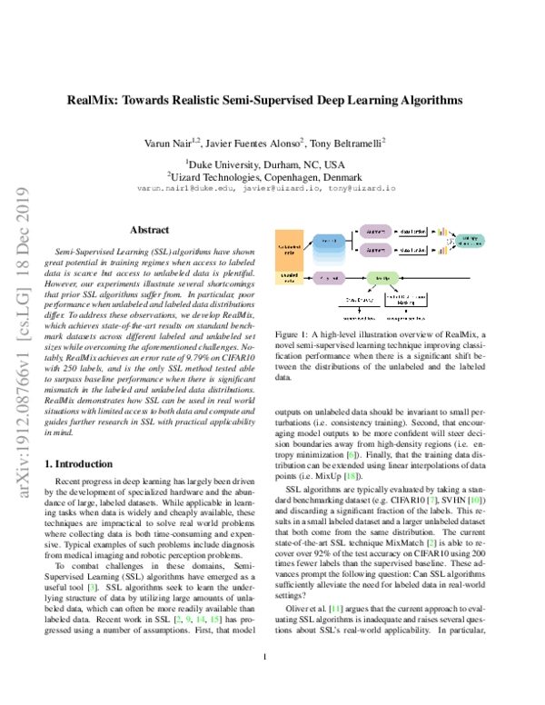 Pdf Realmix Towards Realistic Semi Supervised Deep Learning Algorithms