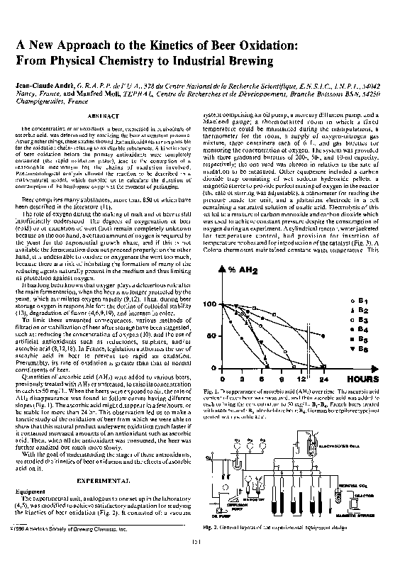 (PDF) A New Approach to the Kinetics of Beer Oxidation: From Physical ...
