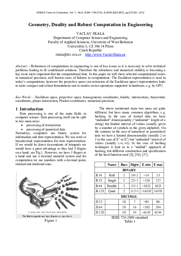 (PDF) Geometry , Duality and Robust Computation in Engineering