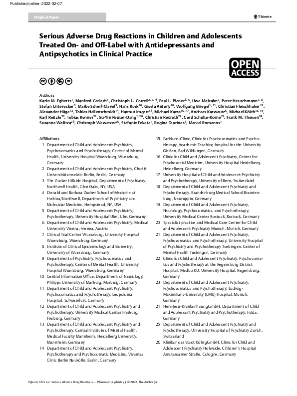 (PDF) Serious Adverse Drug Reactions in Children and Adolescents ...