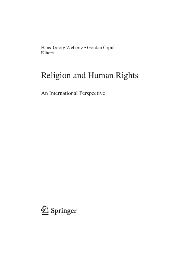 (PDF) Religion and Human Rights