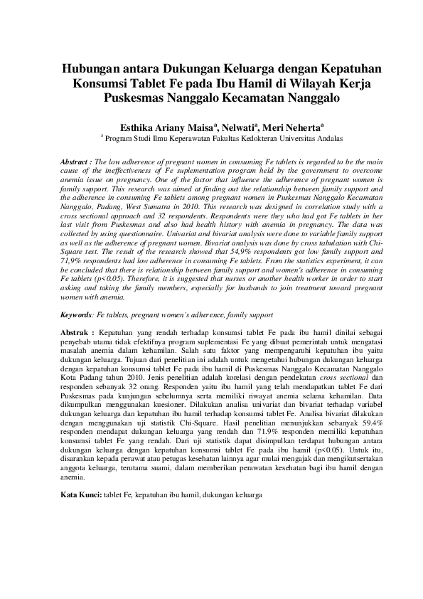 (PDF) Hubungan antara Dukungan Keluarga dengan Kepatuhan Diet Rendah ...