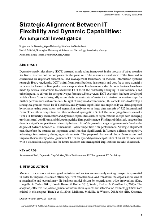 (PDF) Strategic Alignment Between IT Flexibility and Dynamic Capabilities
