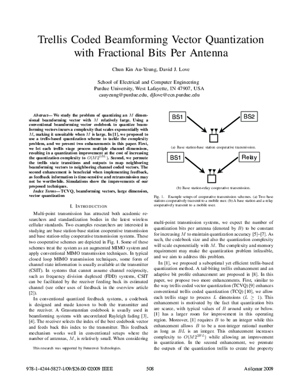 Pdf Trellis Coded Beamforming Vector Quantization With Fractional Bits Per Antenna David