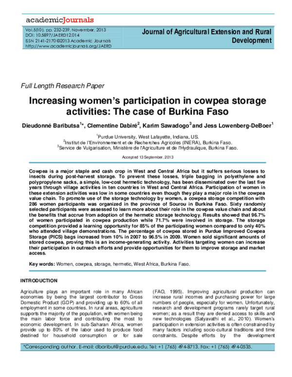 (PDF) Journal of Agricultural Extension and Rural Development