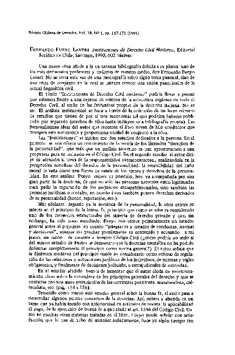 (PDF) Instituciones de Derecho Civil Moderno (Fernando Fueyo)