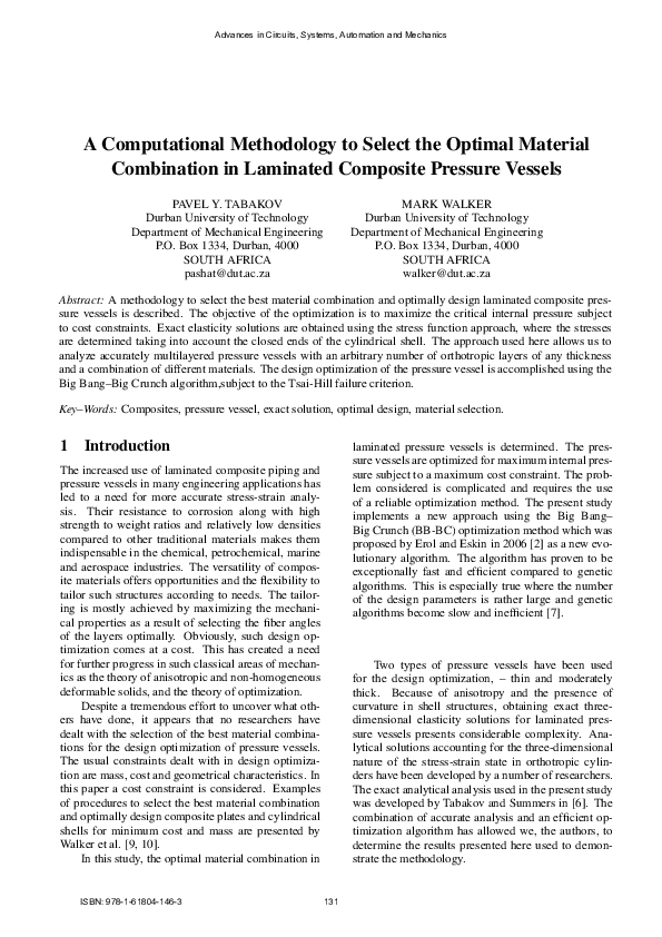 (PDF) A computational methodology to select the optimal material ...