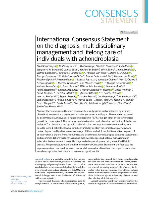 (PDF) International Consensus Statement on the diagnosis ...