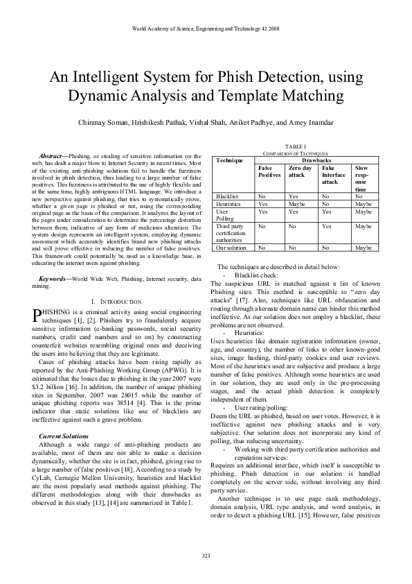 (PDF) An Intelligent System for Phish Detection, using Dynamic Analysis ...