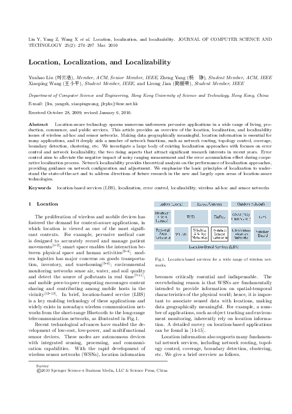 (PDF) Location, Localization, and Localizability